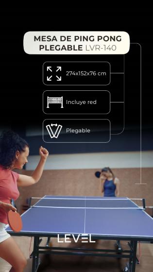 Mesa de Ping Pong Plegable LEVEL LVR-139 | Envios a todo el Paraguay | Digi Marketplace